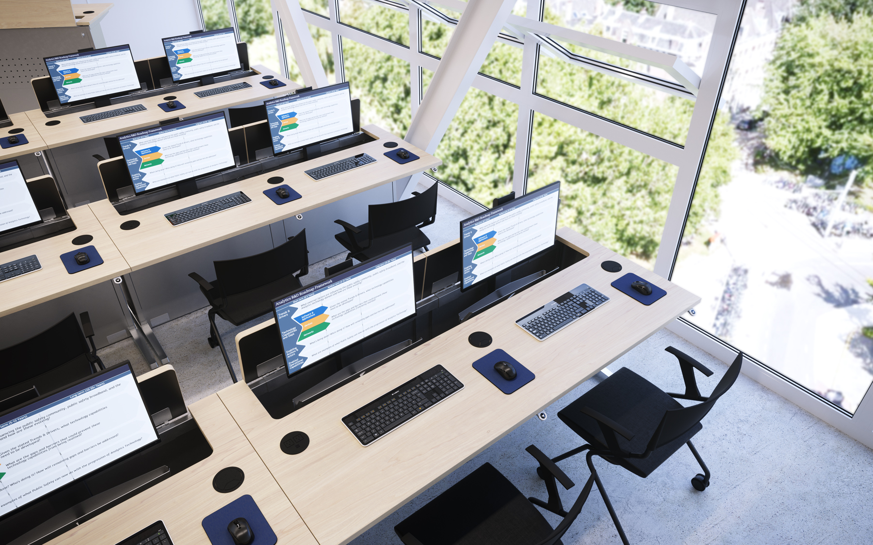 Line of Sight Computer Desks - Workrite Ergonomics