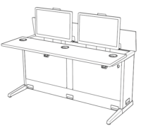 Computer Training Desk Configuration - Workrite Ergonomics