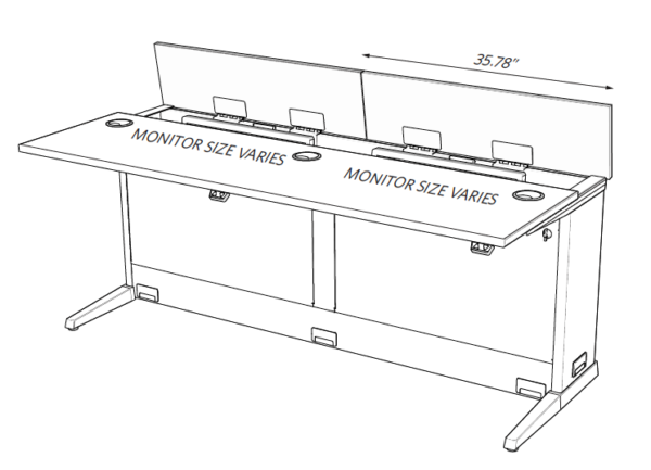 Computer Training Desk Configuration - Workrite Ergonomics