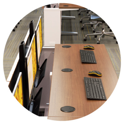Line of Sight Computer Training Desks - Workrite Ergonomics