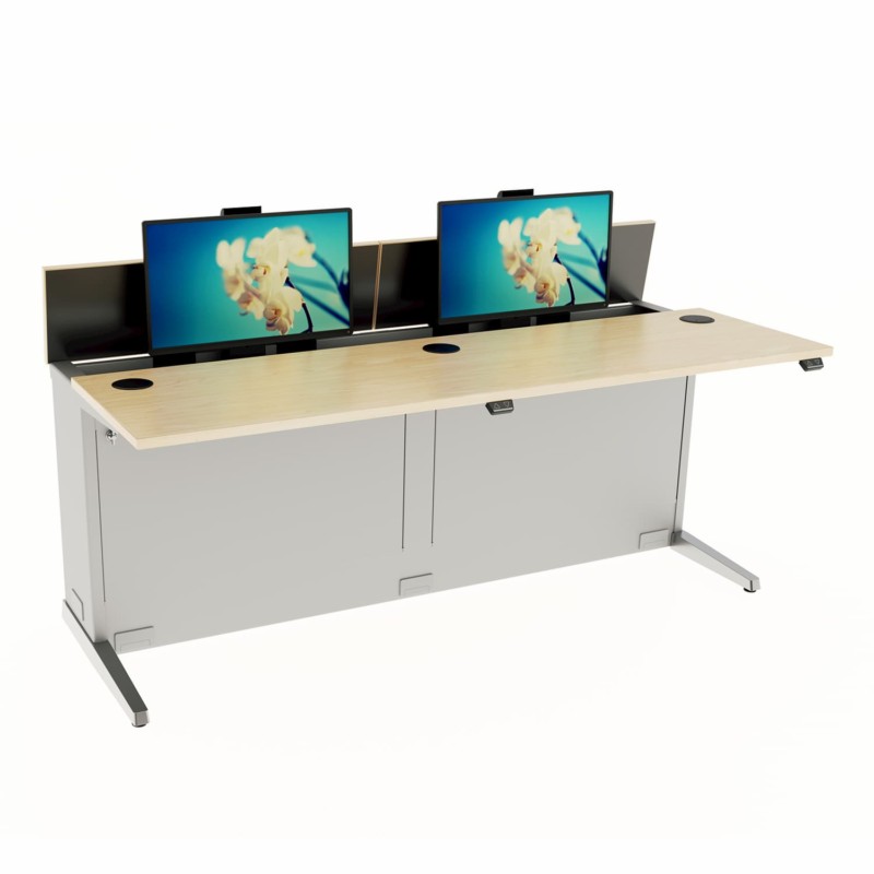 Dual User Electric Computer Training Desk - Workrite Ergonomics