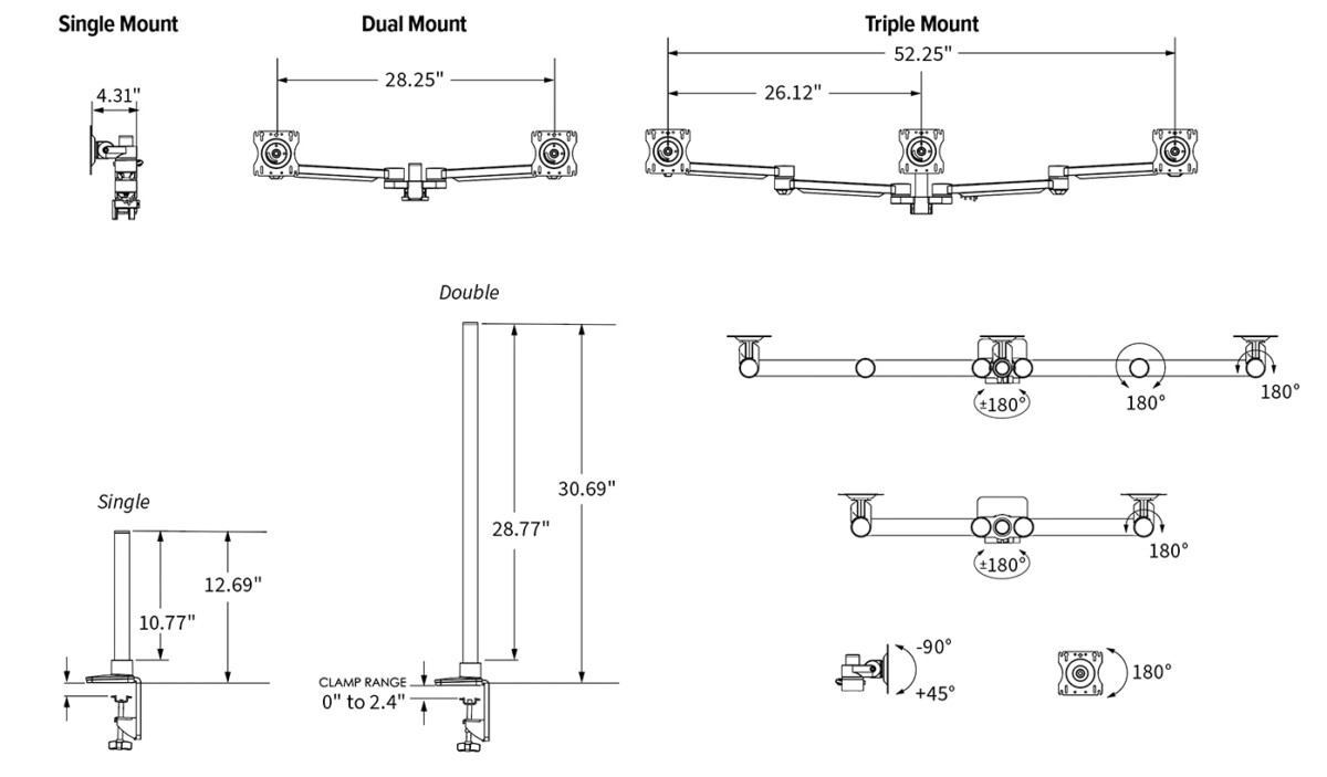 Conform Single Articulating Monitor Arm - Workrite Ergonomics